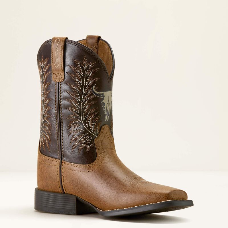 Kids Ariat Stampede Wide Square Toe Western Boot 10063827