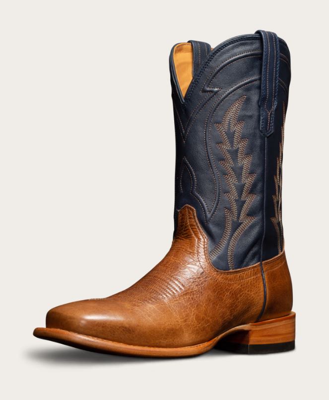 THE DOC MEN'S TECOVAS WESTERN BOOTS TAN BISON 10031-TAN