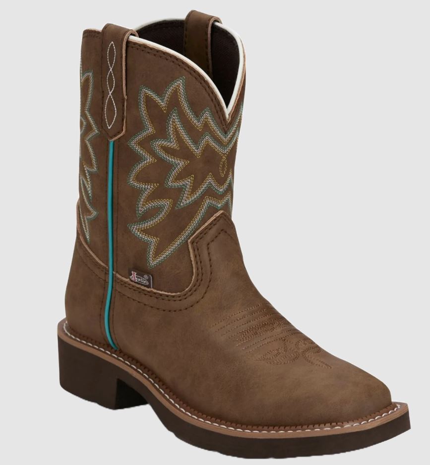 Justin Boot Ladies Sunny Brown Leather Western Boot GY9542