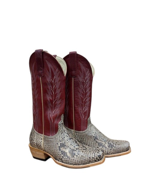 M9532 Women's Exotic Macie Bean's Mink Python Belly Western Boots