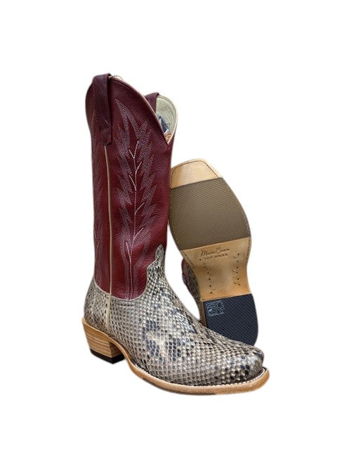 M9532 Women's Exotic Macie Bean's Mink Python Belly Western Boots