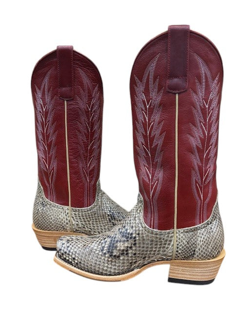 M9532 Women's Exotic Macie Bean's Mink Python Belly Western Boots
