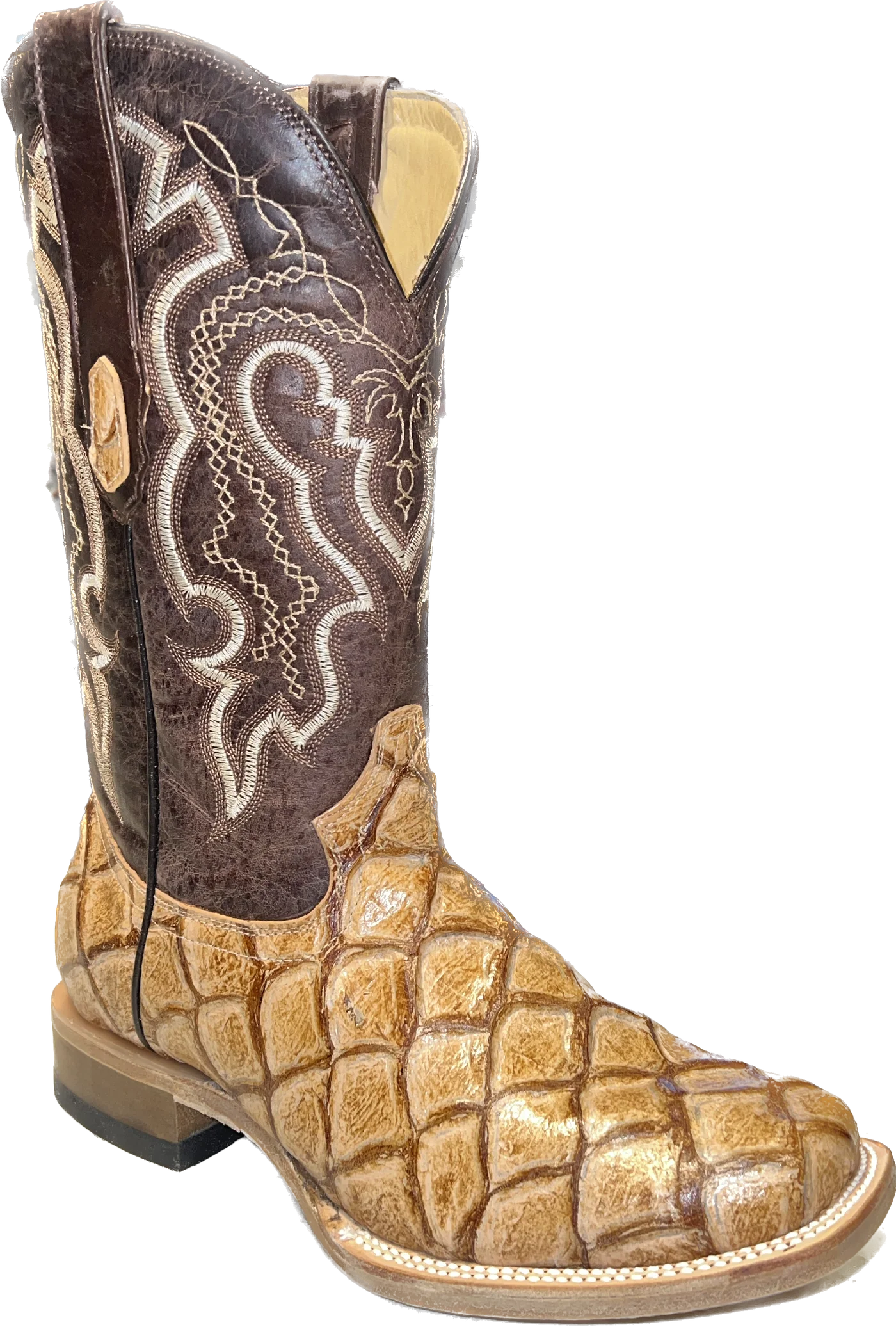 Cowtown Men's Tan Fish Skin Q157